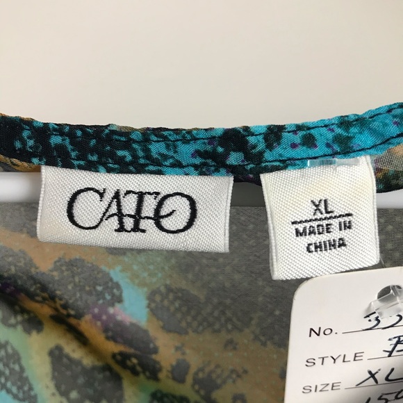 Cato | Tops | Cato Womens Blouse Colorful Animal Print | Poshmark